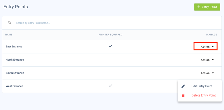 Manager Add, Edit, and Delete Entry Points