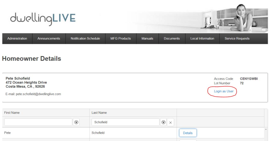 Homeowner - Login Information