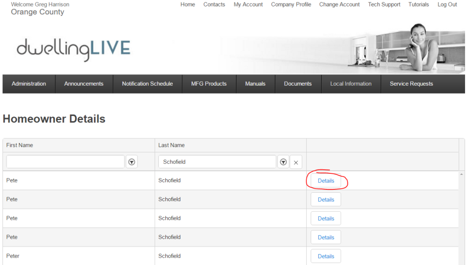 Homeowner - Login Information