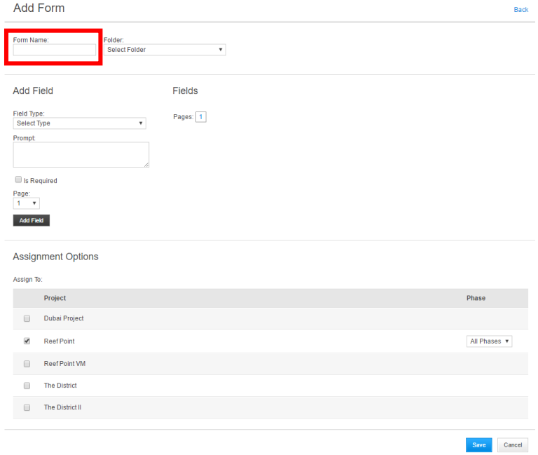 Admin - Creating a Form or Survey