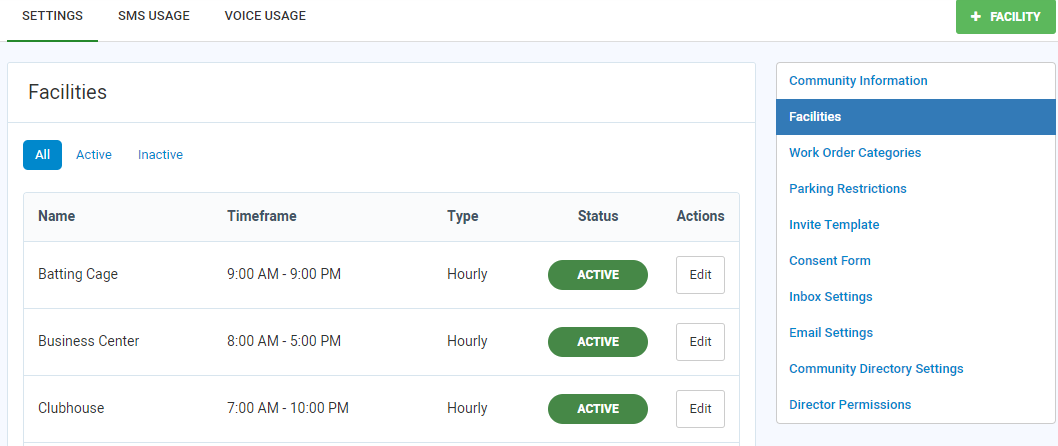 Admin/Manager - Creating a Facility