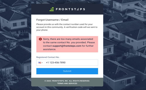 Resident - User Login Name Recovery